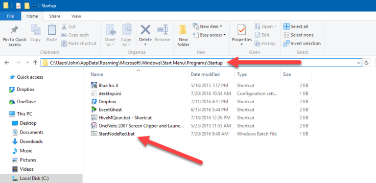 Launch Node Red On Startup With A Batch File Electron Hacks